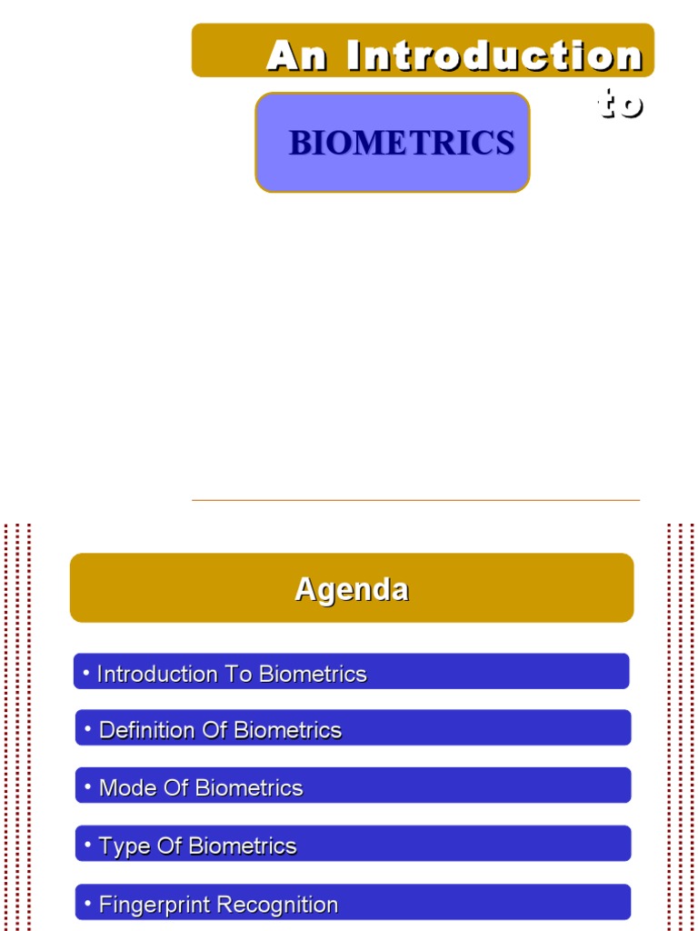 Biometrics 2 | Download Free PDF | Biometrics | Fingerprint
