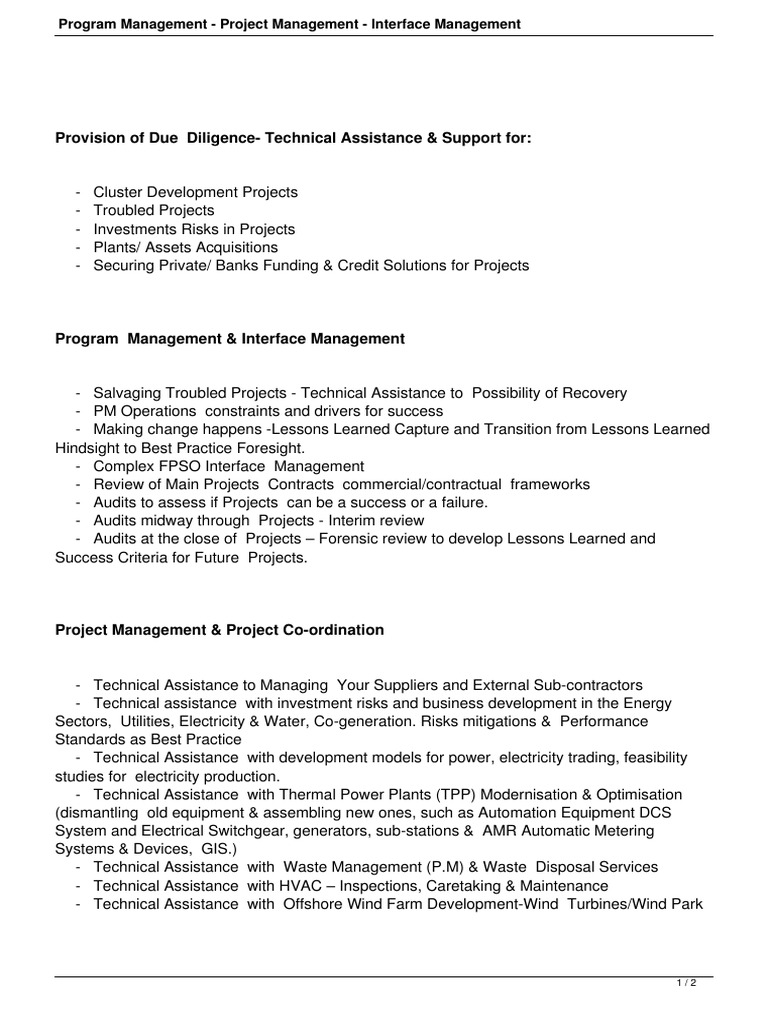 Interface Management PDF | PDF | Due Diligence | Project Management