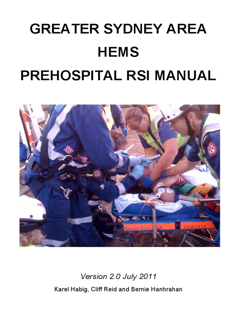 Prehospital Rsi Manual | PDF | Apnea | Emergency Medical Services