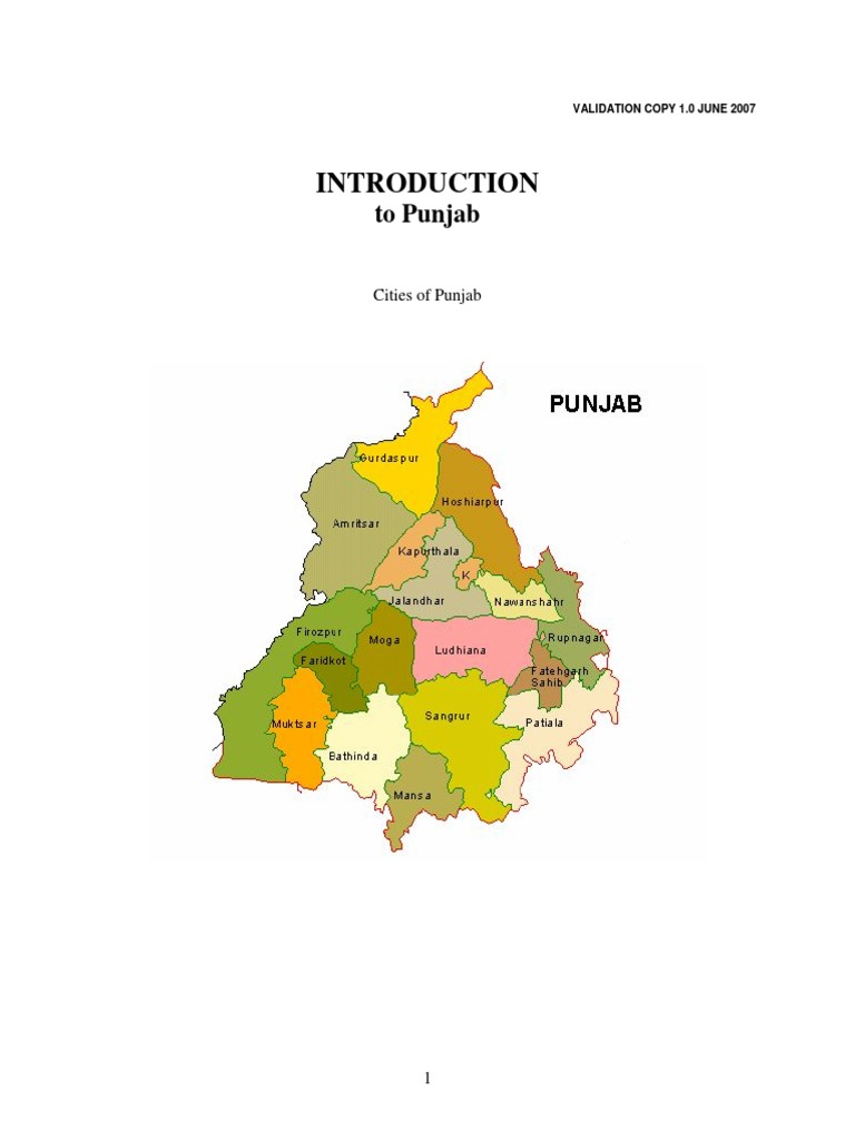 Introduction To Punjabi Language | PDF