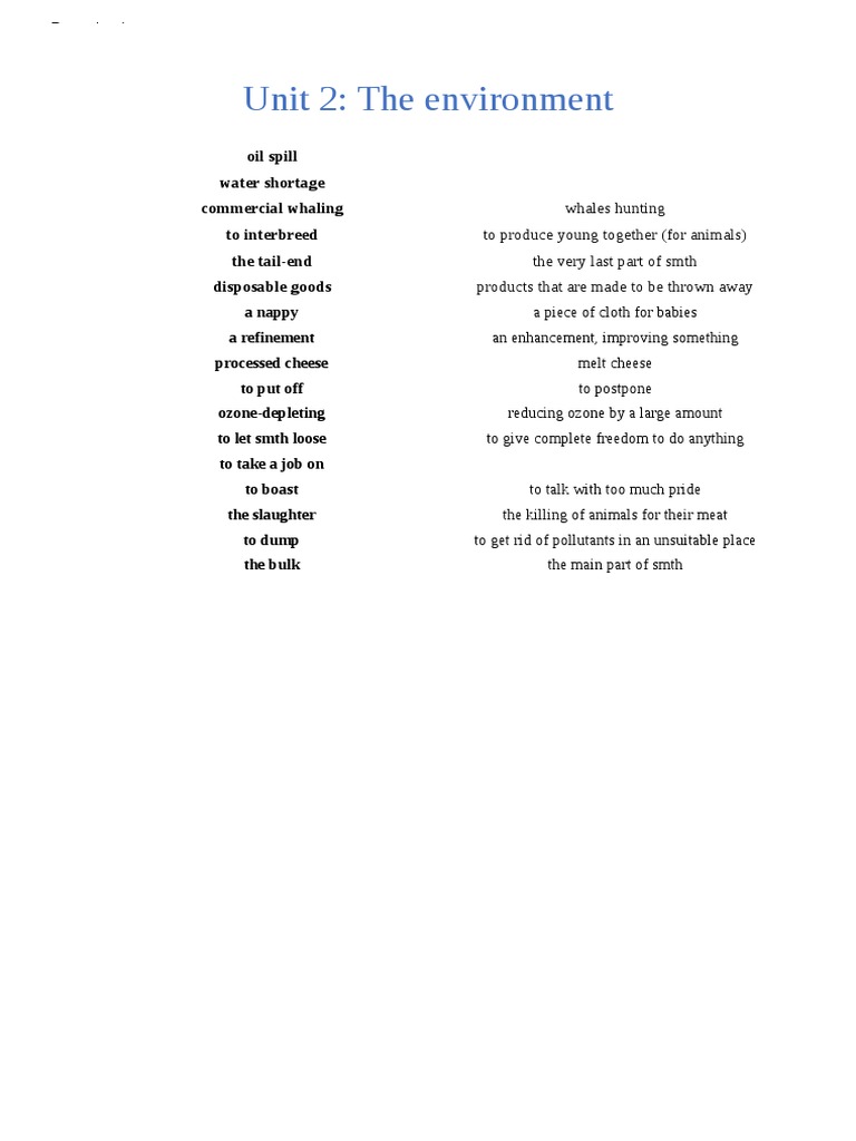 Environmental Issues and Terminology | PDF