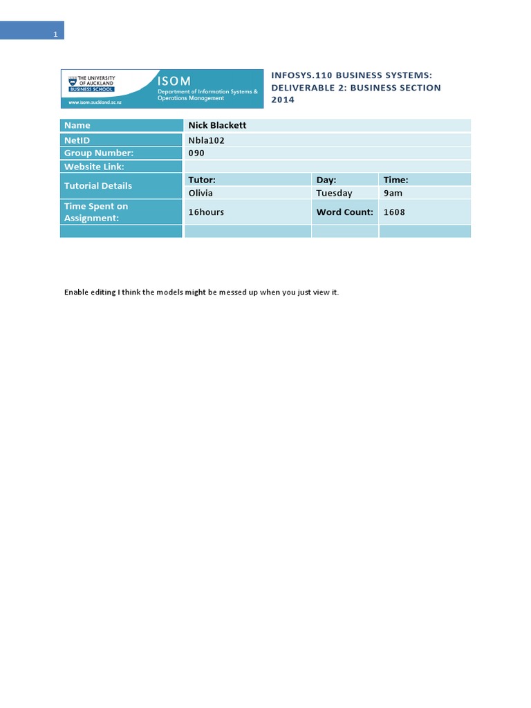 Name Netid Group Number: Website Link: Tutorial Details Time Spent On Assignment | PDF ...