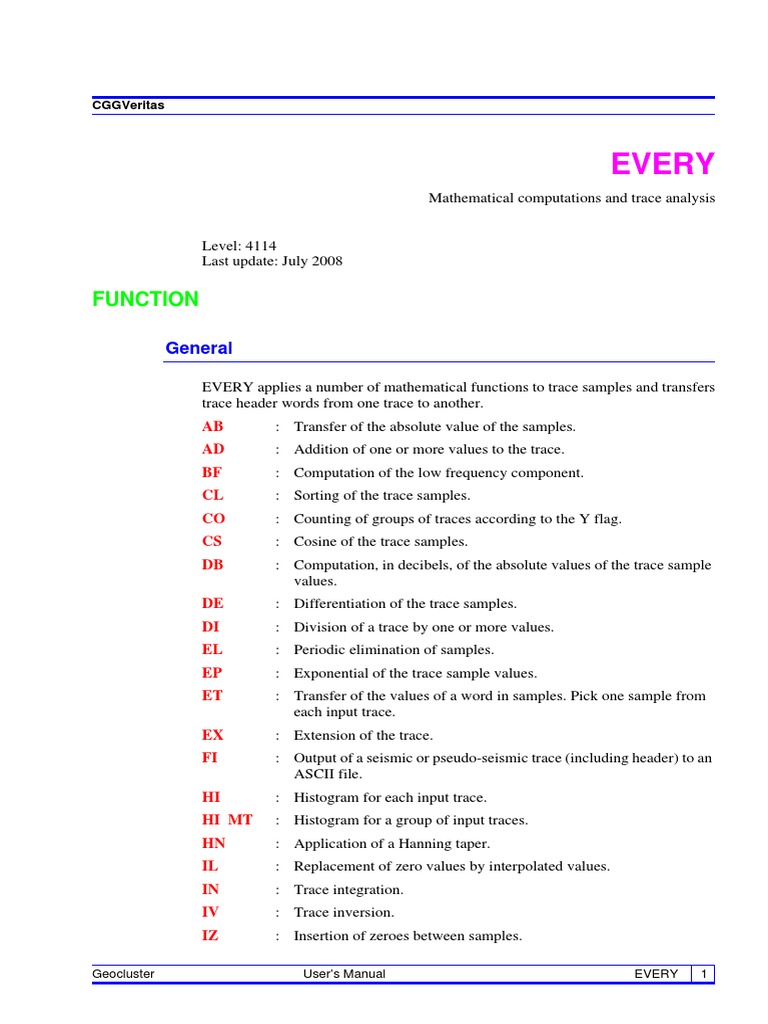 Every: Function | PDF | Parameter (Computer Programming) | Median