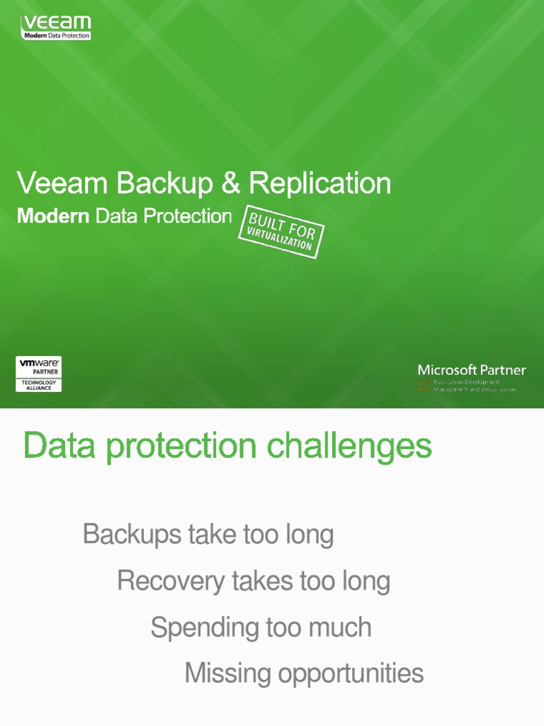 Presentation - Veeam Backup & Replication - MDP - Short Deck | PDF