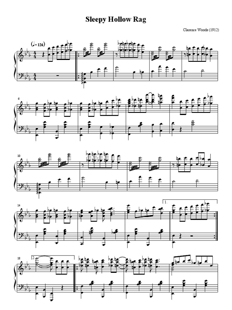 Sleepy Hollow Rag (Clarence Woods) | PDF