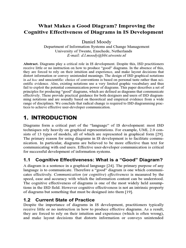 Principles for Effective IS Diagrams | PDF | Perception | Information