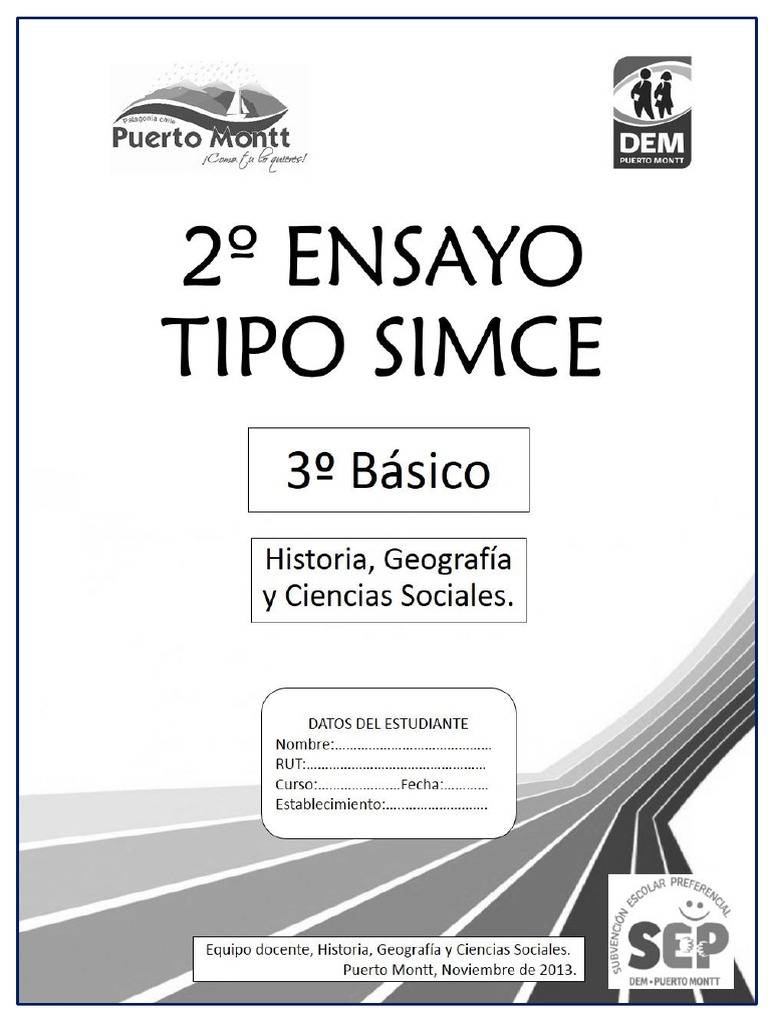 3b - Ensayo Simce Nov2013 | PDF | Roma antigua | Chile