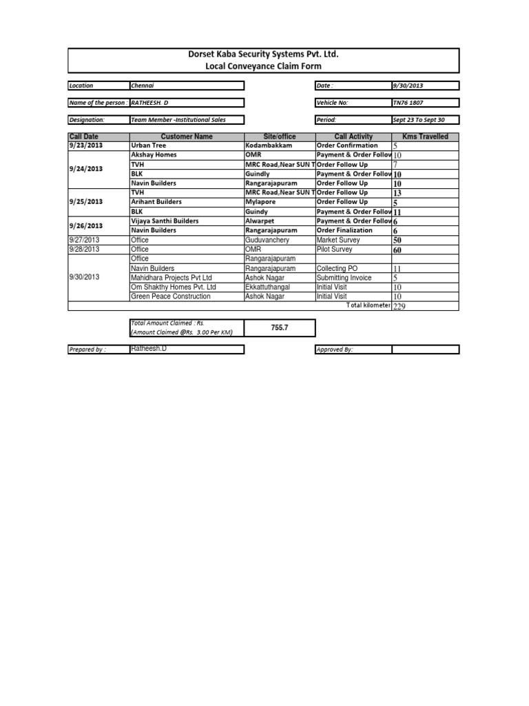 Local Conveyance Format | PDF