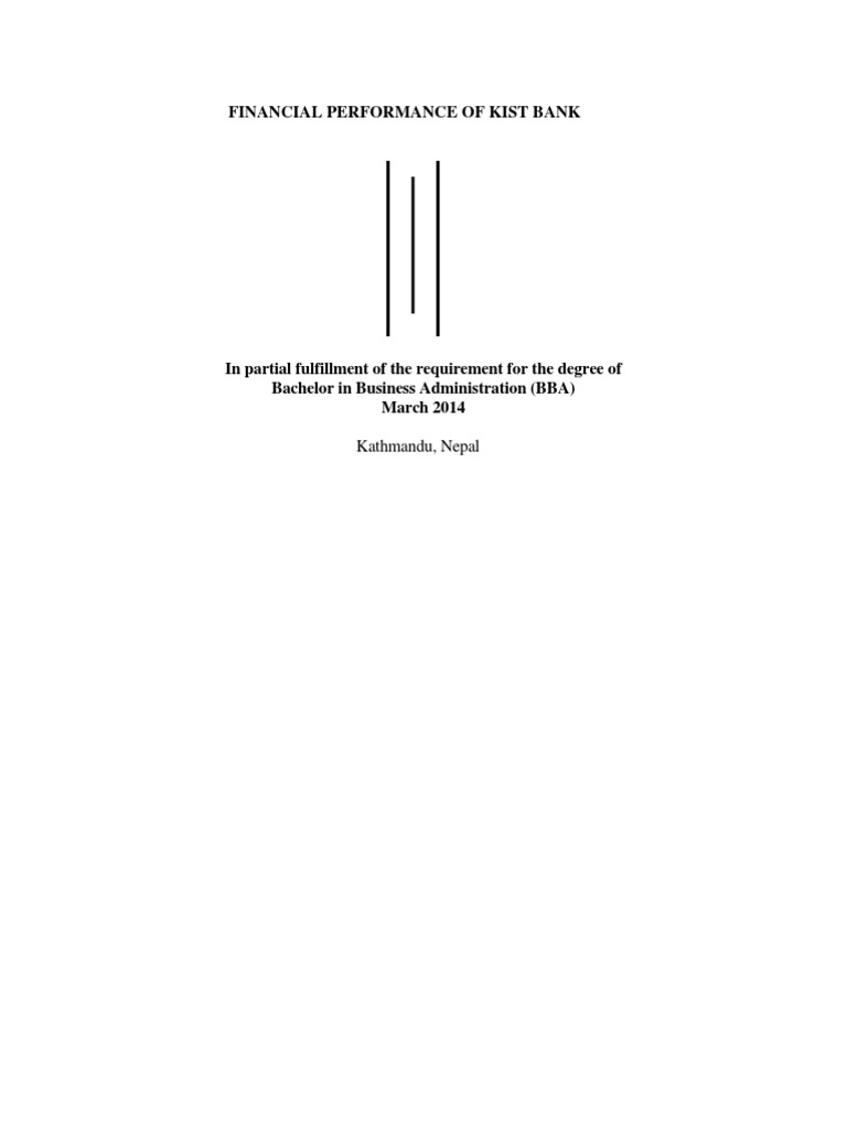 Financial Performance of Kist Bank | PDF | Financial Markets | Banks