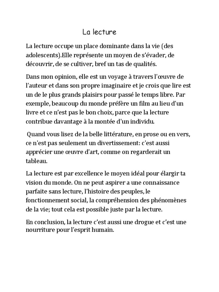 La Lecture | PDF