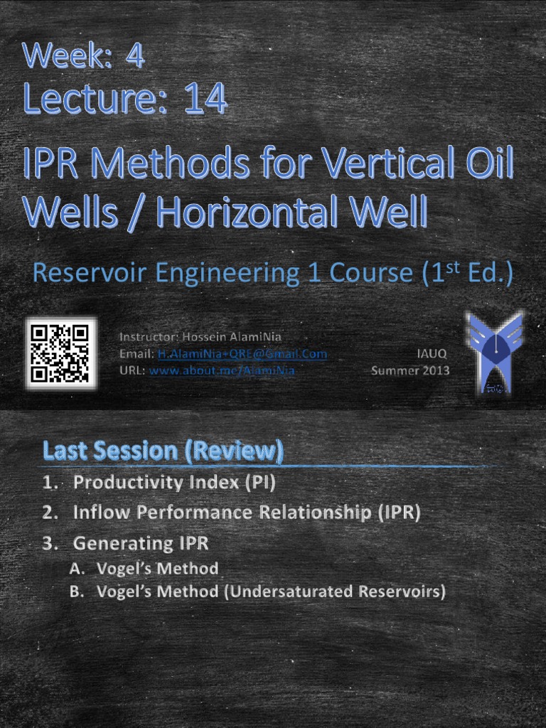 IPR Methods | PDF | Petroleum Reservoir | Oil Well
