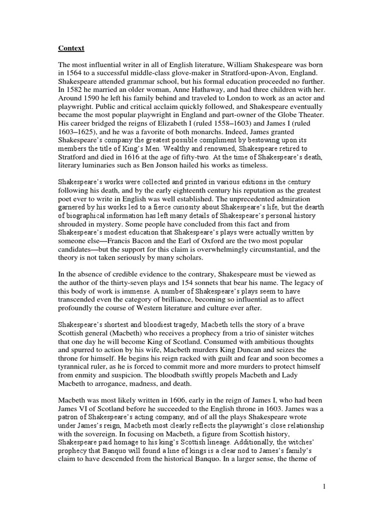 Macbeth | Macbeth | William Shakespeare | Free 30-day Trial | Scribd