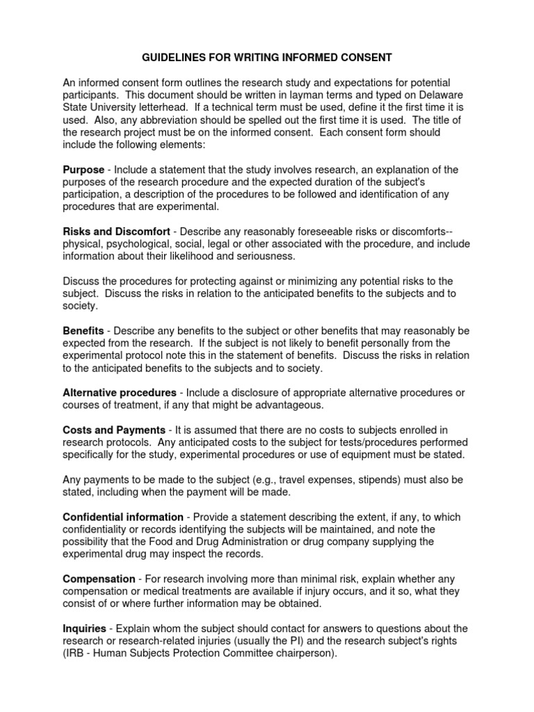 Informed Consent In Research