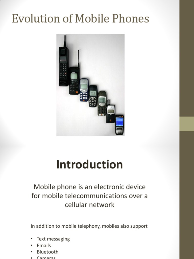Evolution of Mobile Phones Overview | PDF | Mobile Phones | 3 G