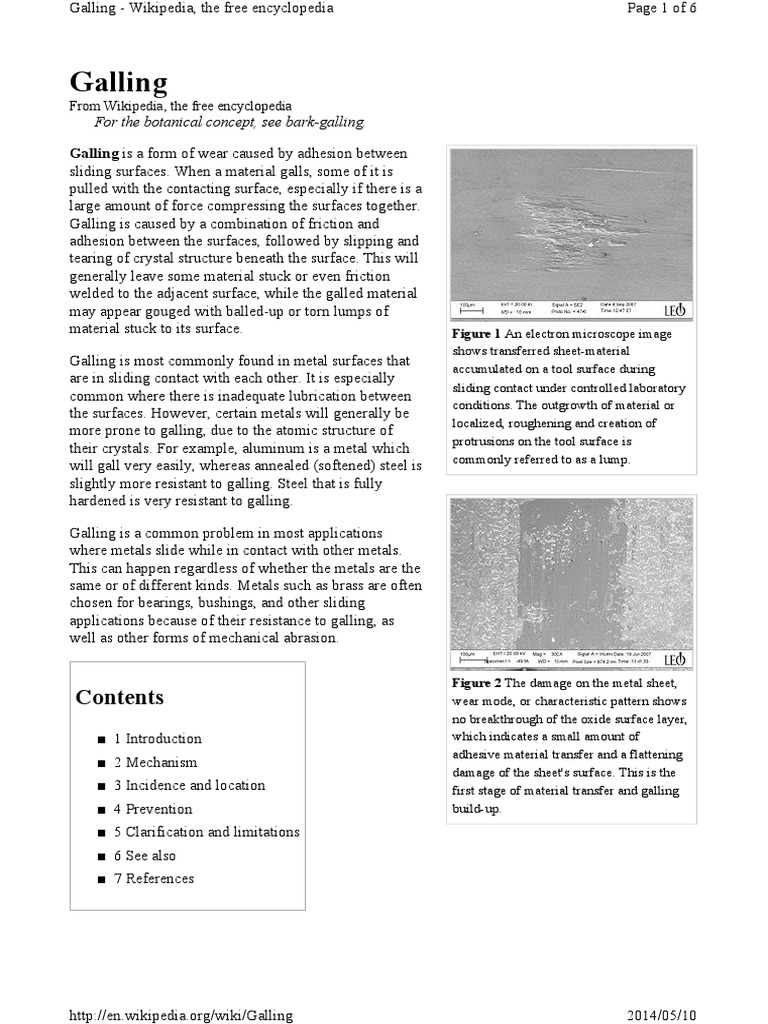 Galling | Wear | Physical Chemistry