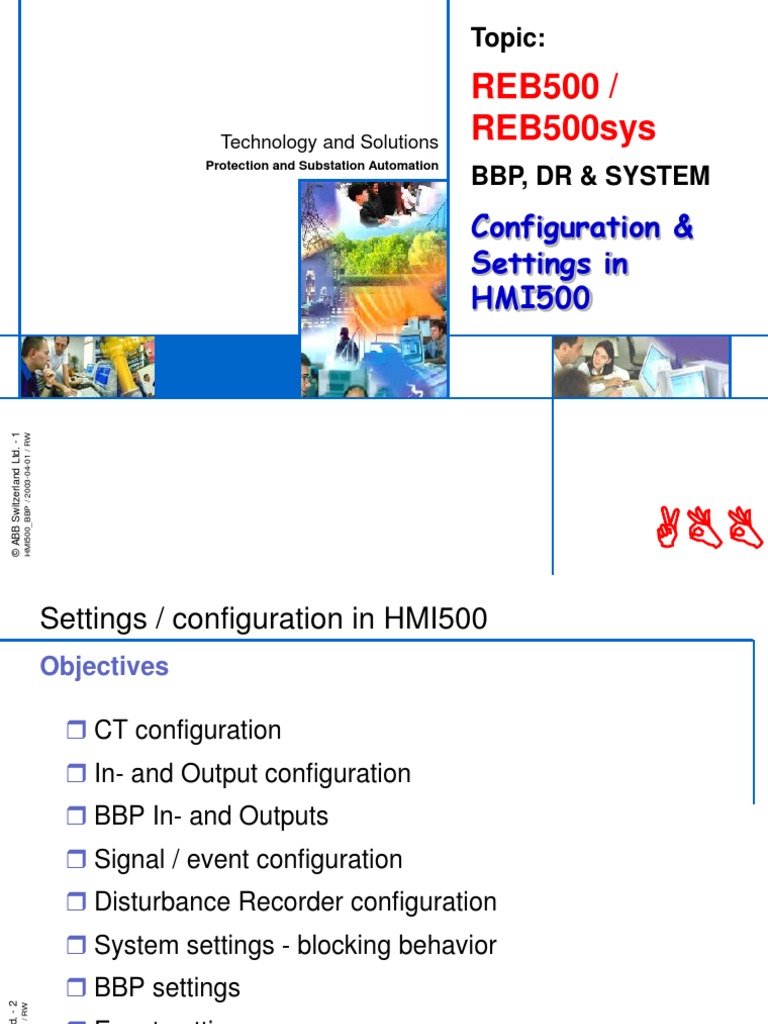 REB500 / REB500sys: Configuration & Settings in HMI500 | PDF ...