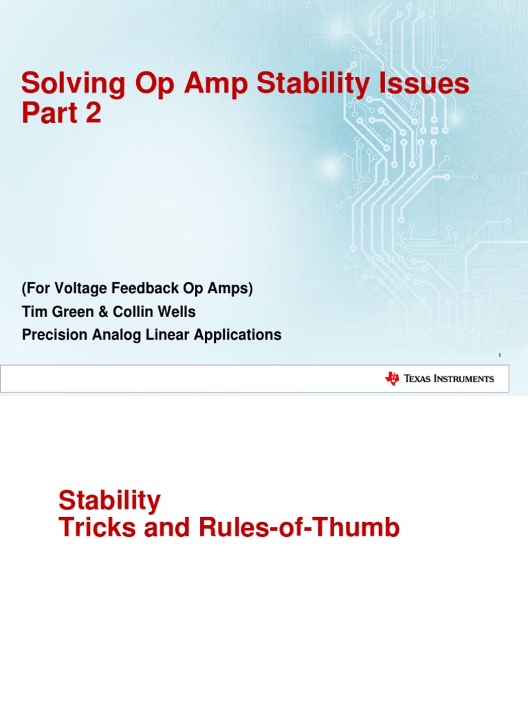 0574.solving Op Amp Stability 2013 - Part 2 | PDF | Amplifier ...