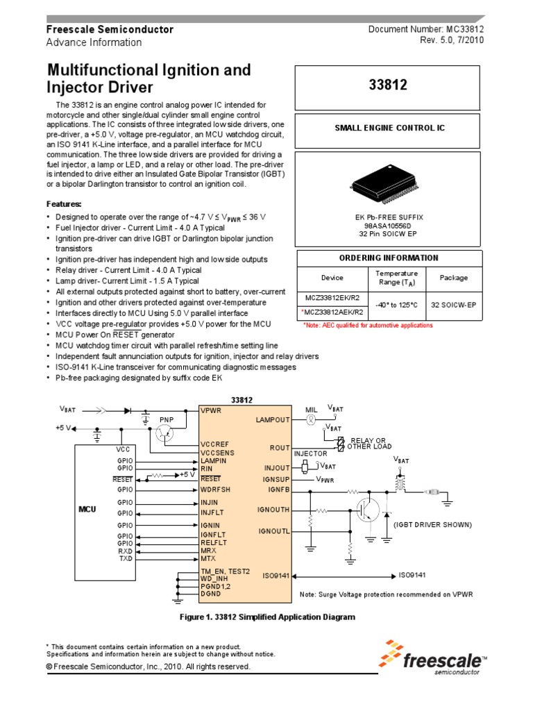 Injector and Ignition Driver For Automotive Applications | PDF | Field ...