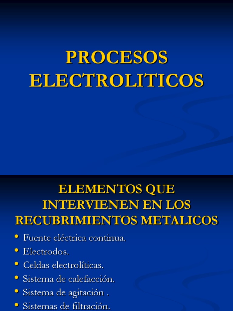Procesos Electroliticos | PDF | Cobre | Electrodo