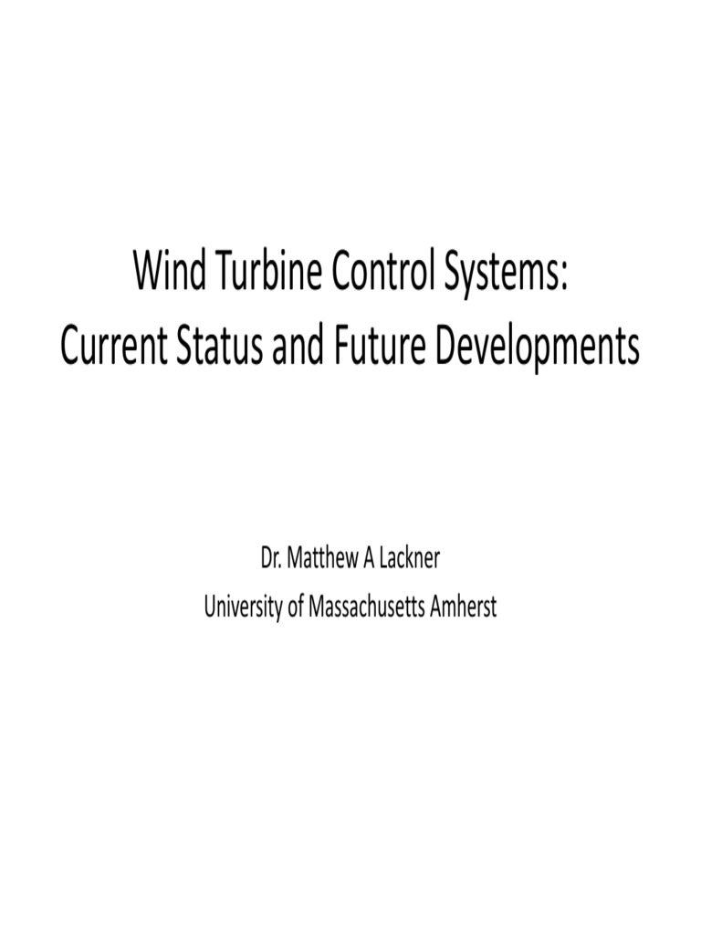 Wind Turbine Control Systems | PDF