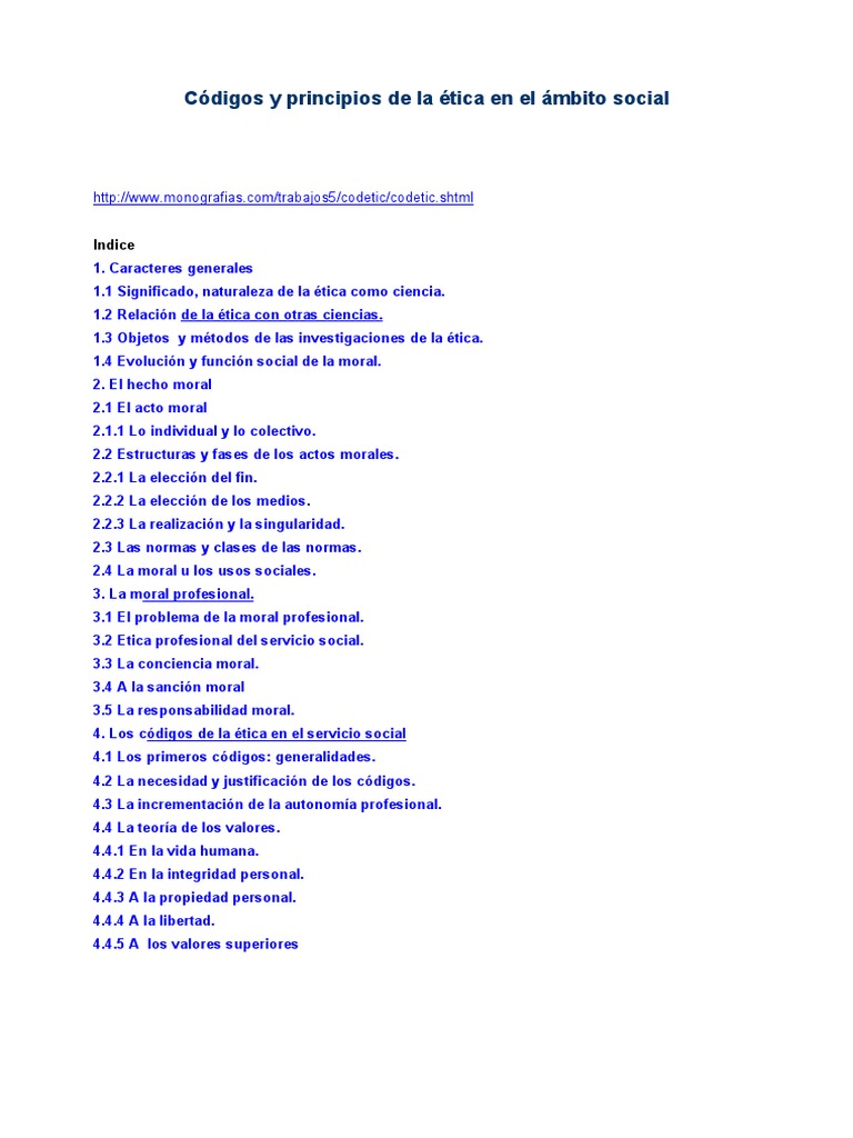 Códigos de Ética en el Ámbito Social | PDF | Moralidad | Sociedad