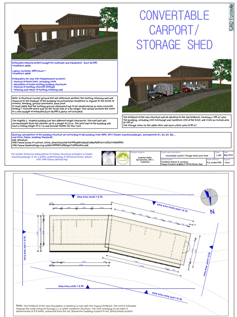Carport/ Storage Shed | Download Free PDF | Framing (Construction ...