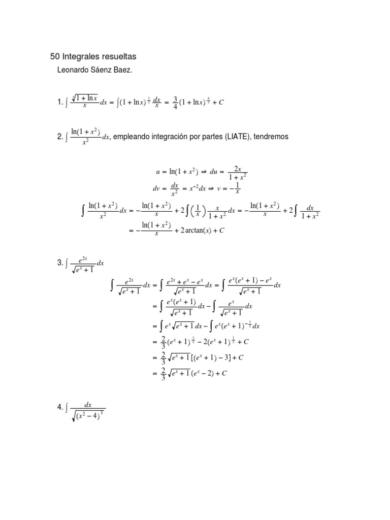 Integrales Resueltas | PDF | Teoría del operador | Integral