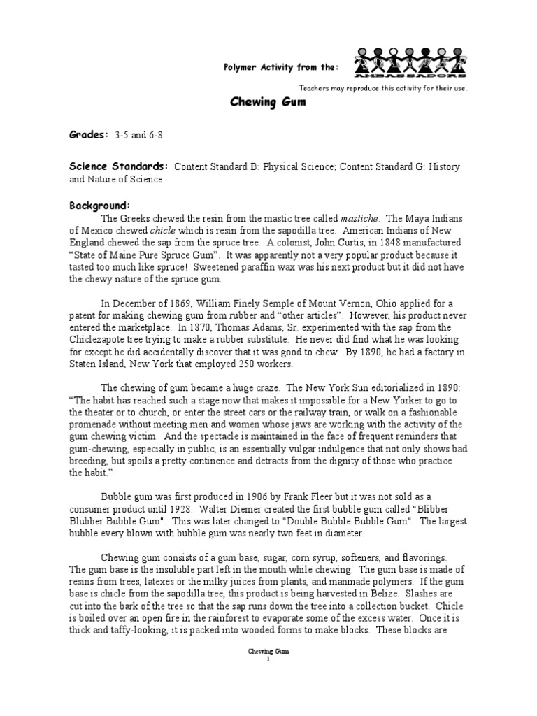 Chewing Gum | PDF | Nature