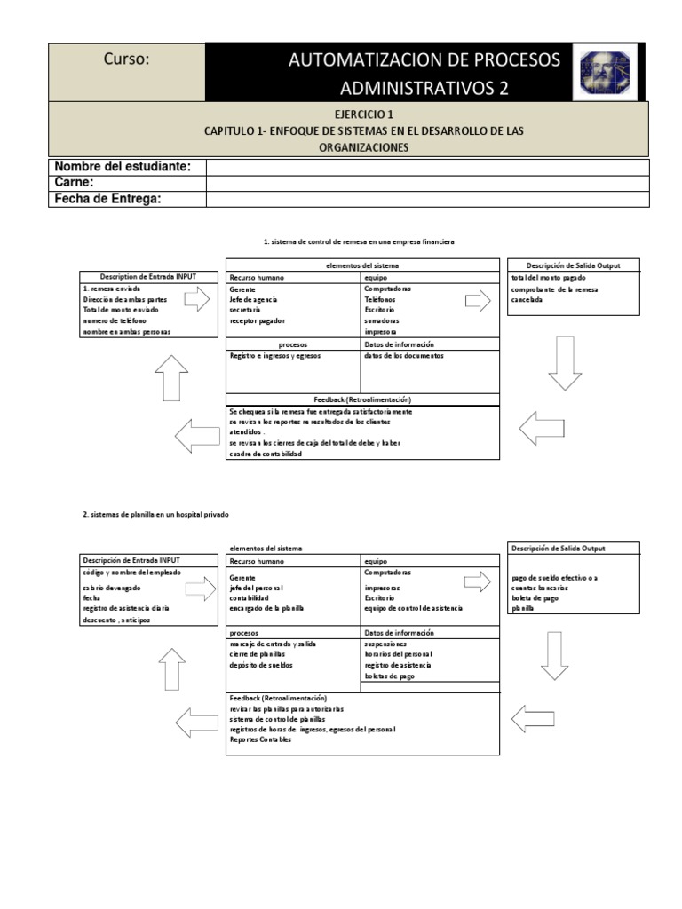 Ejercicio 1evaluanet Modelo IPO Este Si | PDF | Sistema de control ...