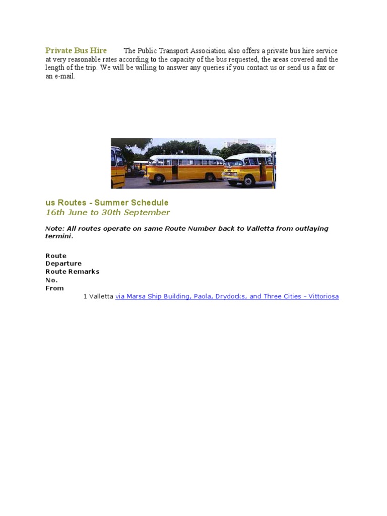 Private Bus Hire Services Overview | PDF | Business Process | Bus