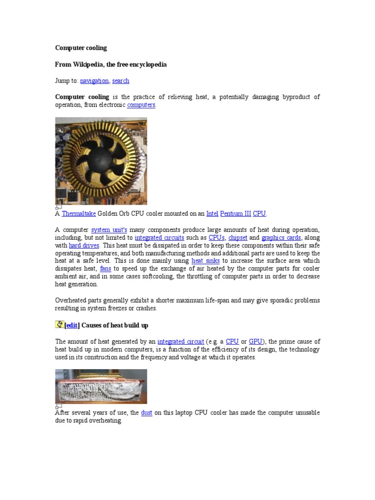 Navigation Search: Computer Cooling From Wikipedia, The Free ...
