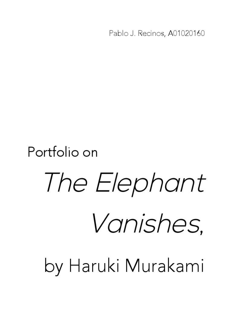 Murakami Portfolio Master | PDF | Existentialism | Social Alienation