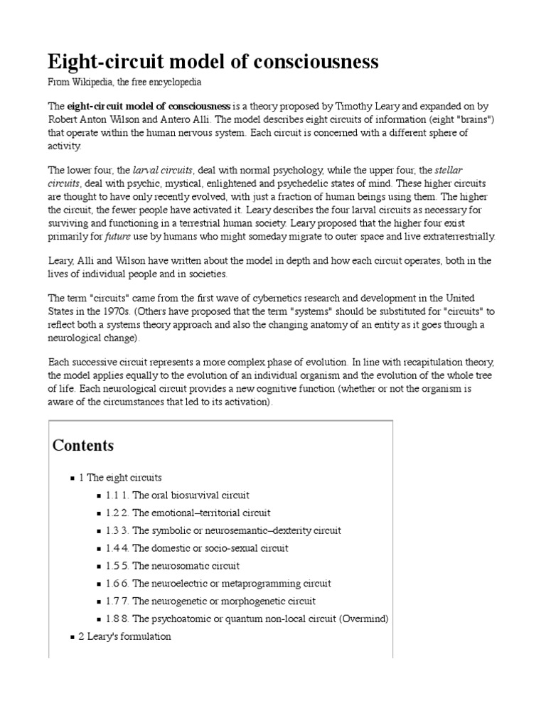 Eight-Circuit Model of Consciousness - Wikipedia, The Free Encyclopedia ...