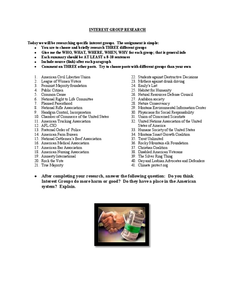Interest Groups | PDF | The United States