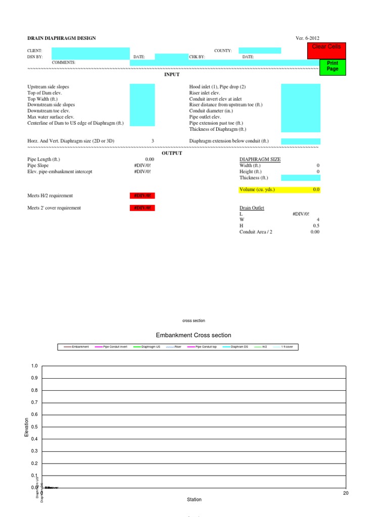 Drain Diaphragm Design | PDF | Dam | Pipe (Fluid Conveyance)