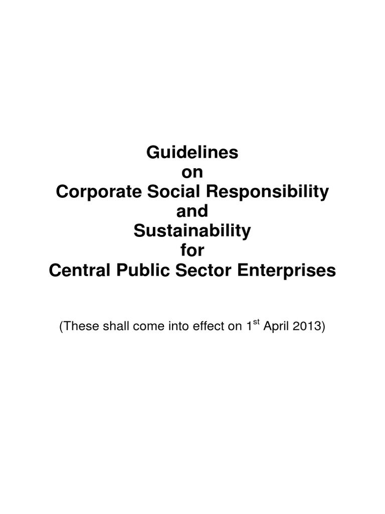 Revised CSR Guidelines | Corporate Social Responsibility | Sustainability