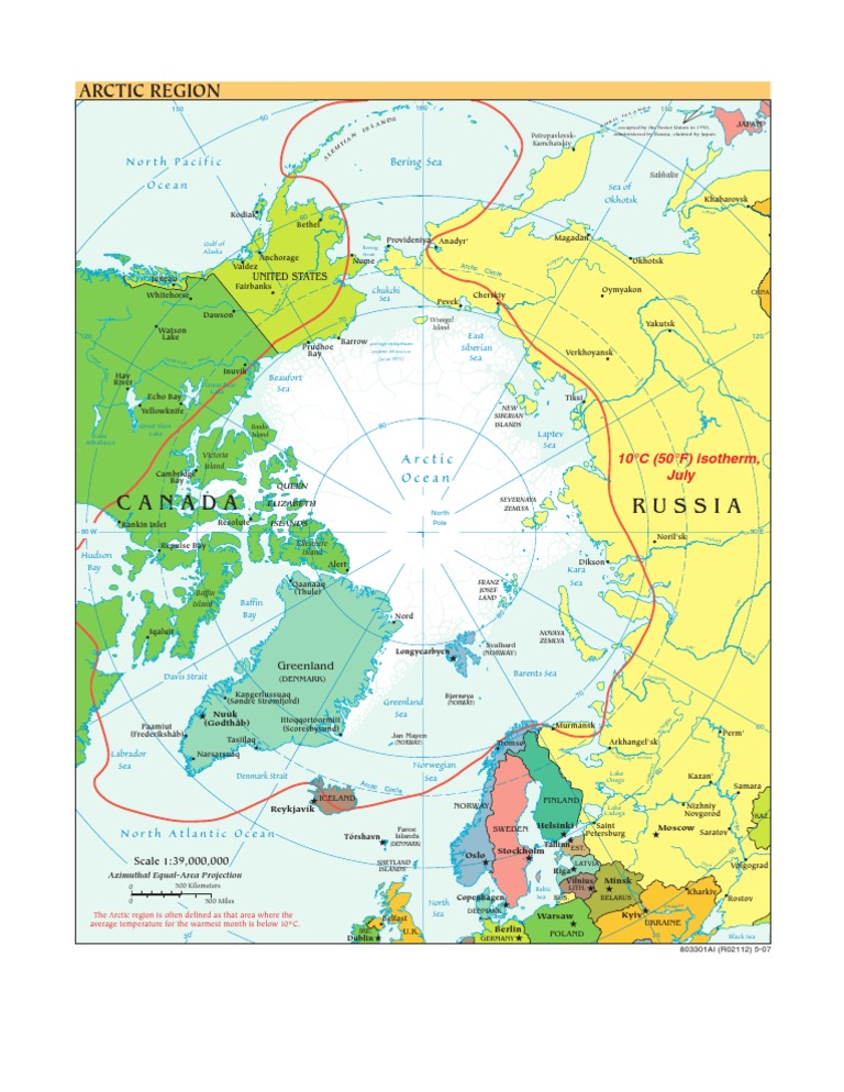 CIA - World Factbook - Reference Map - Arctic | PDF