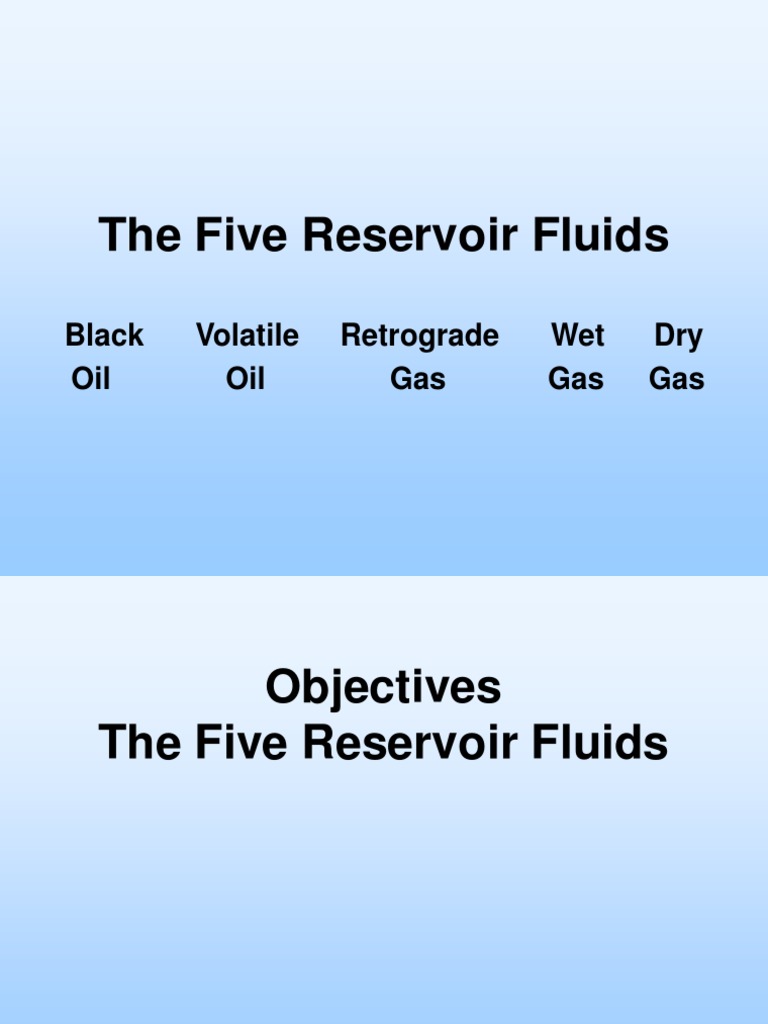 Five Reservoir Fluids | PDF | Petroleum Reservoir | Phase Diagram