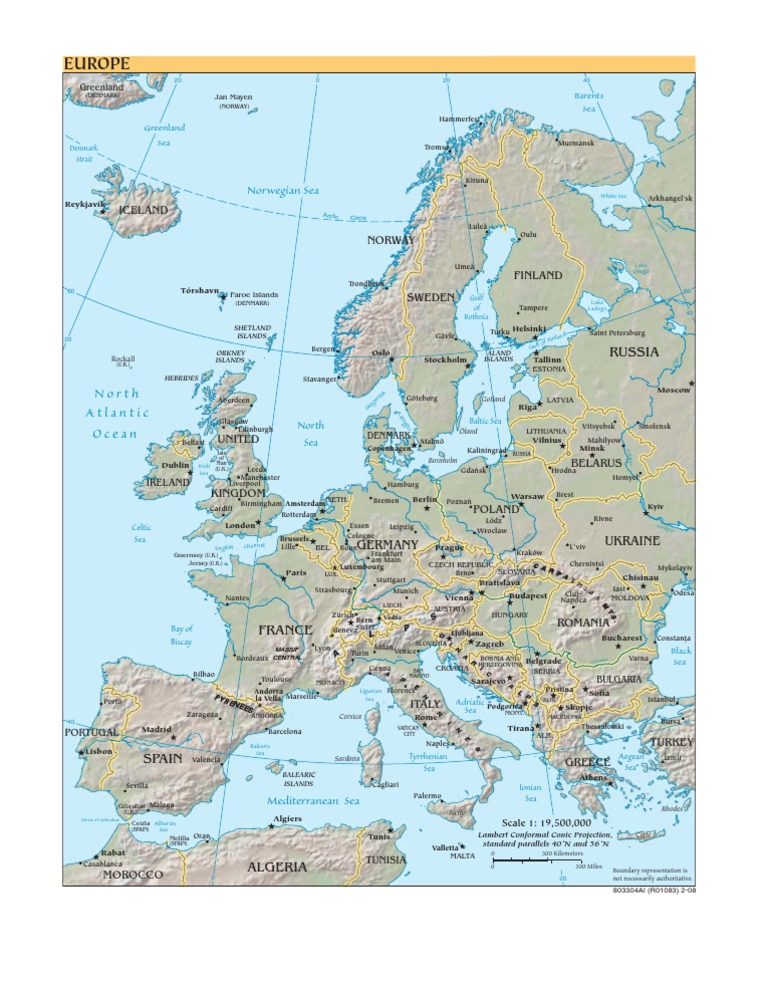 CIA - World Factbook - Reference Map - Europe Kosovo | PDF | Norway ...