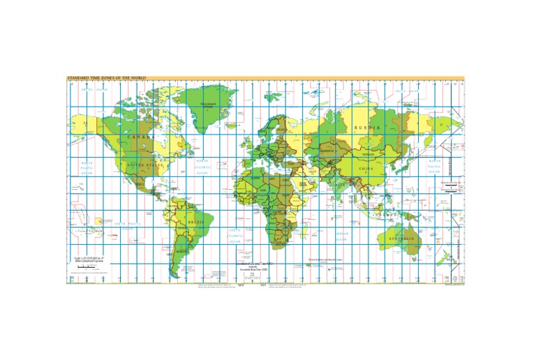 CIA - World Factbook - Reference Map - Time Zones | PDF