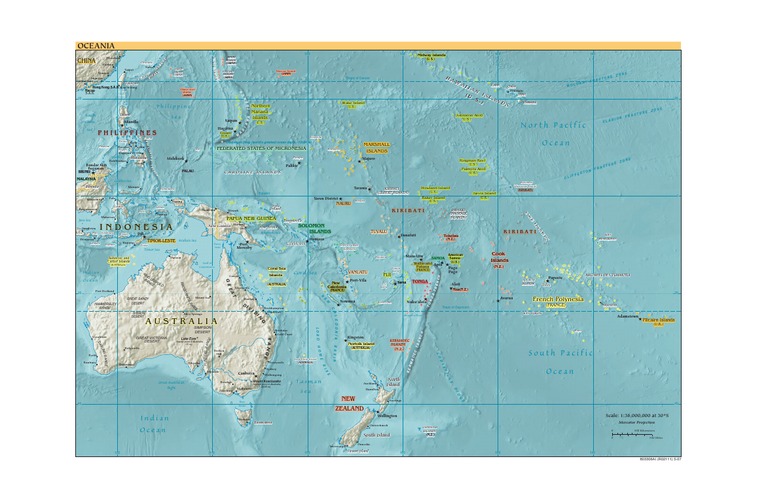 CIA - World Factbook - Reference Map - Oceania | Download Free PDF ...