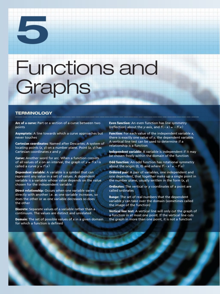 Math in Focus Year 11 2 Unit Ch5functions and Graphs | PDF