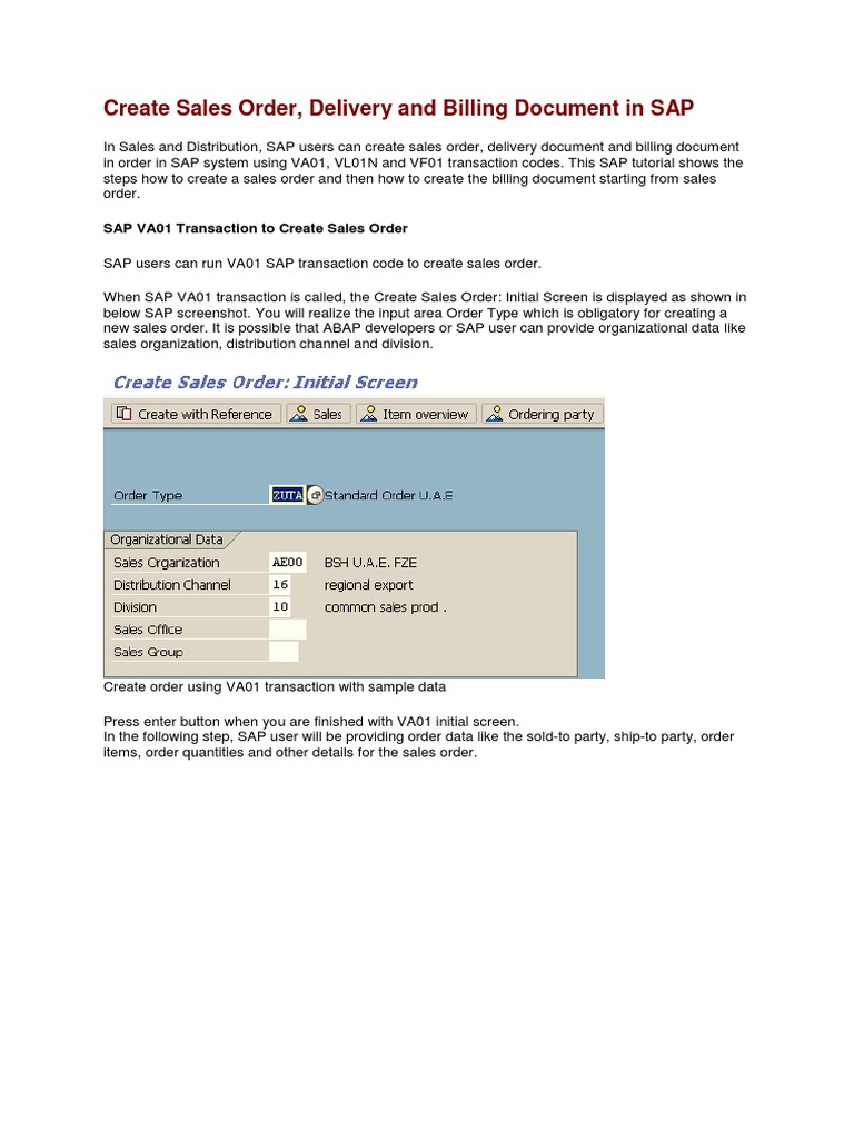 Create Sales Order | PDF | Invoice | Software
