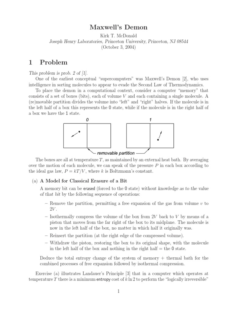 Demon | PDF | Entropy | Heat
