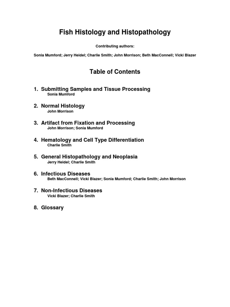 Fish Histology Manual v4 | PDF | Pancreas | Epithelium