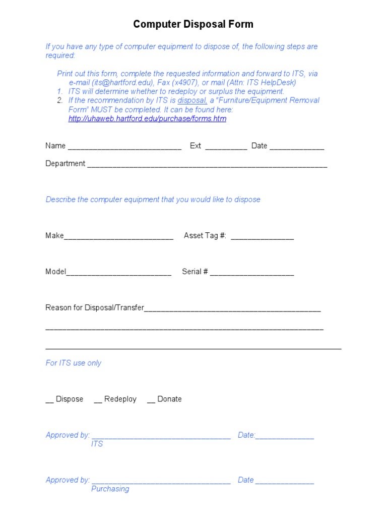 Disposal Form | PDF