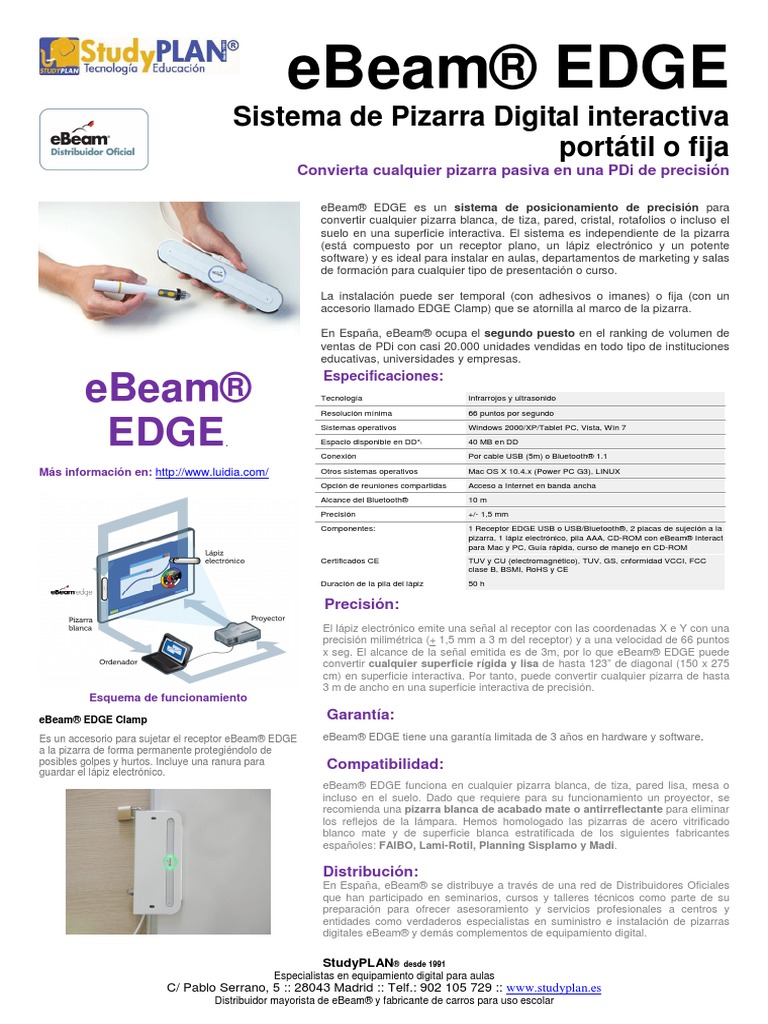 eBeam® EDGE: Pizarra Digital Interactiva | PDF | Computadoras ...