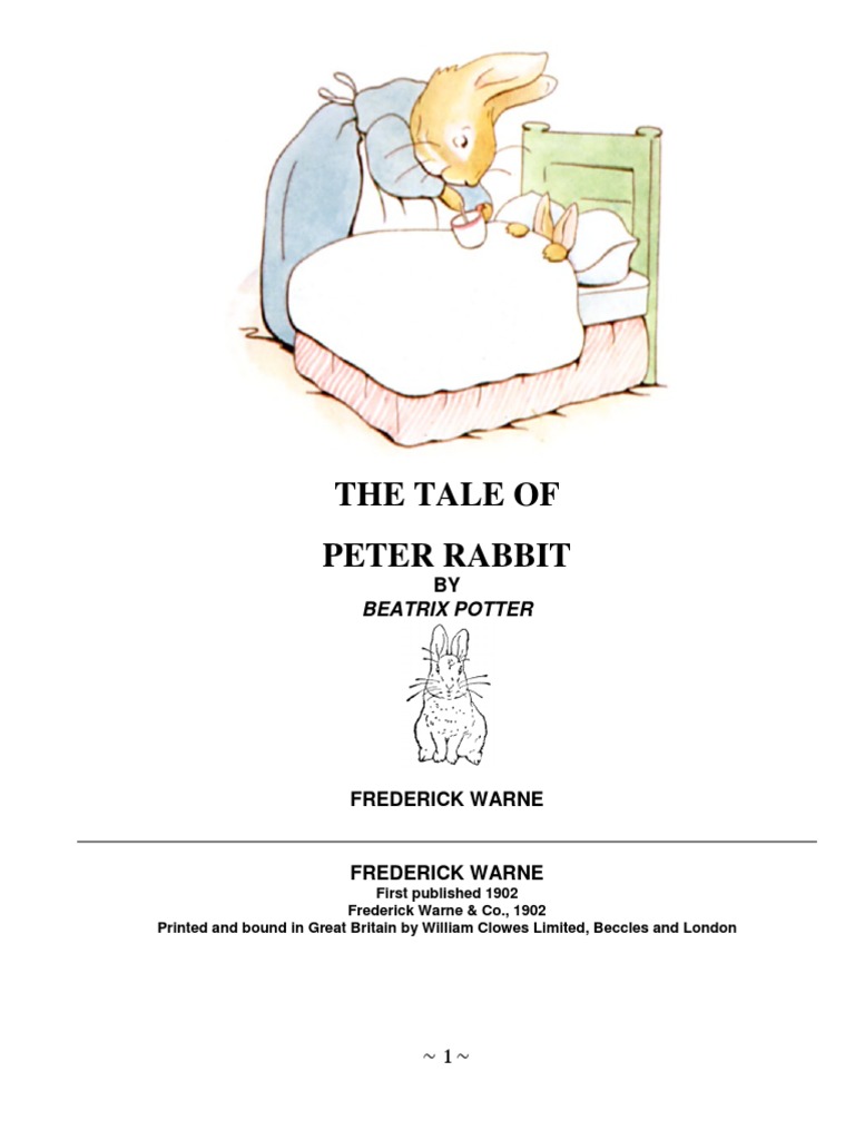 The Tale of Peter Rabbit: Beatrix Potter | PDF