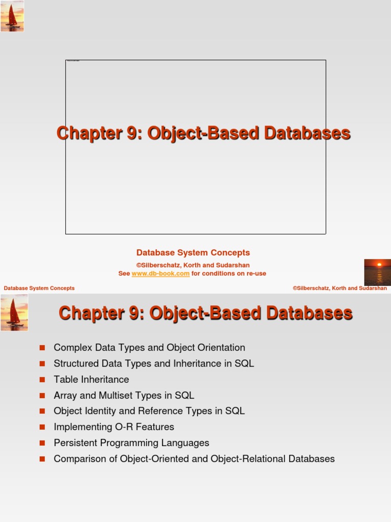 Chapter 9 Object Based Databases Database System Concepts Pdf Relational Model Databases