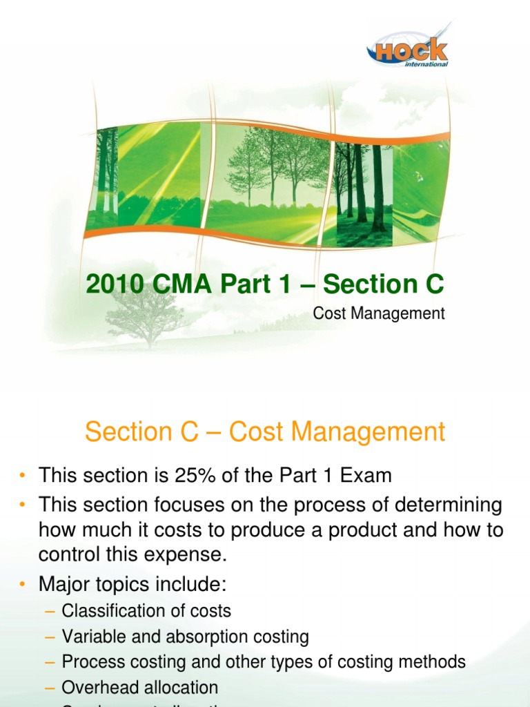 New CMA Part 1 Section C | PDF | Cost Accounting | Cost Of Goods Sold
